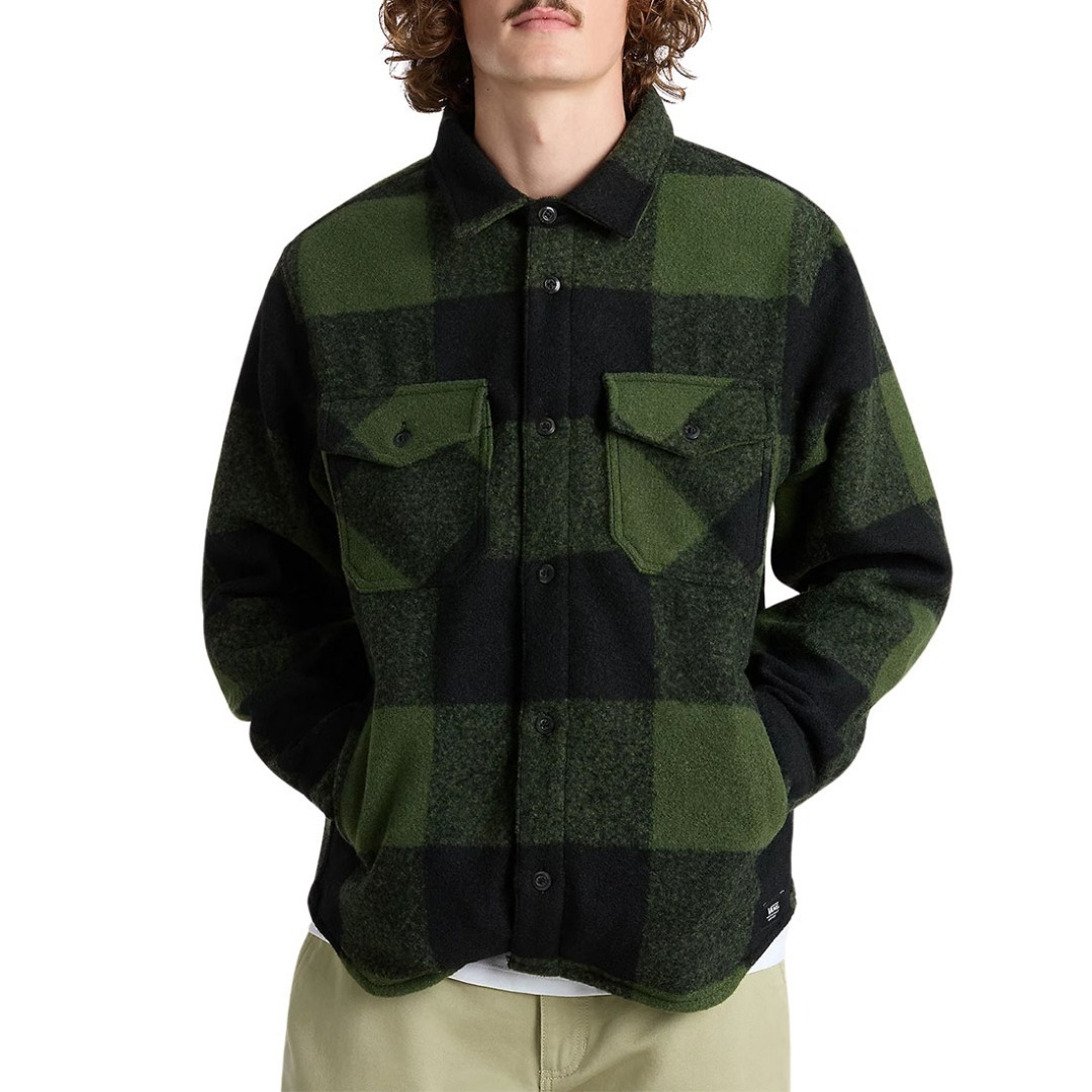 Vans Overshirt Μακρυμάνικo Πουκάμισο Black, Loden Green VN000JVECAN ...