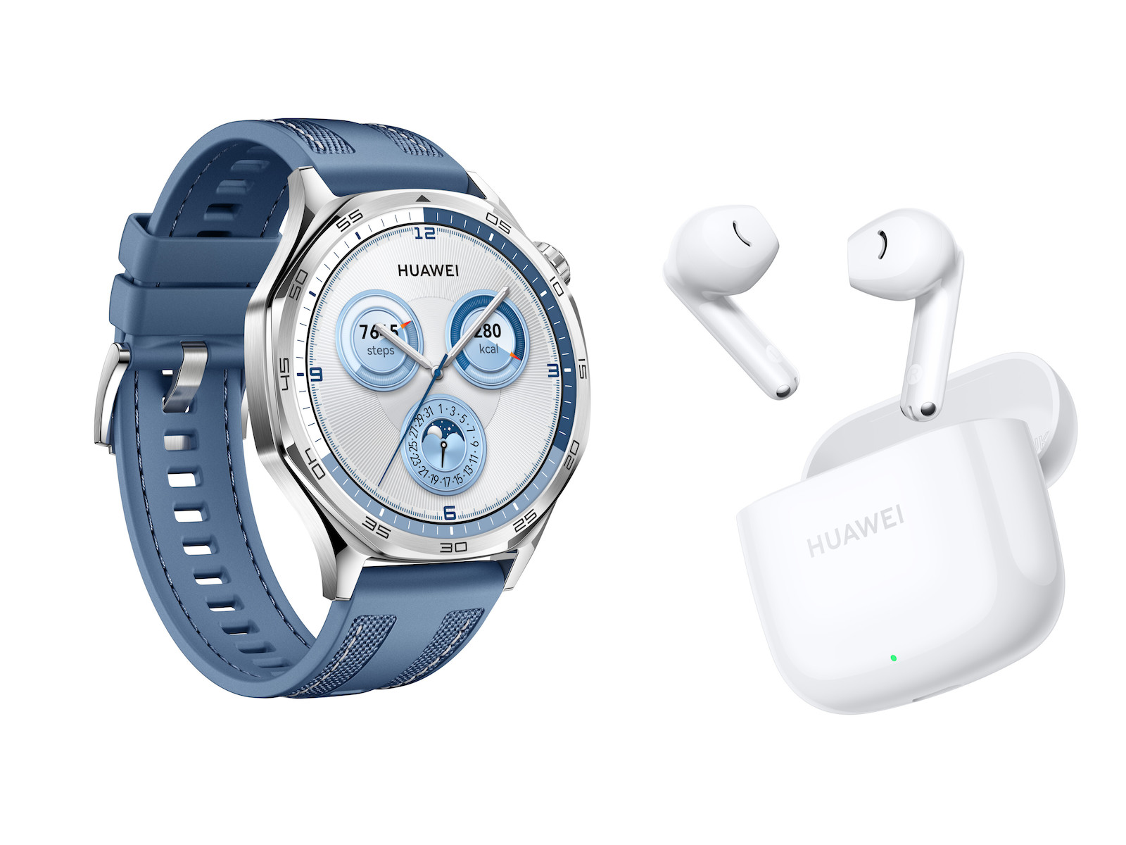 Huawei Watch GT 5 Bundle Stainless Steel 46mm Αδιάβροχο με Παλμογράφο ...