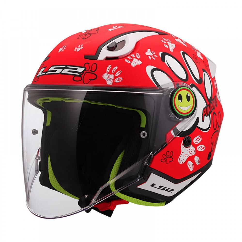 LS2 Funny II PAWS Gloss Red Παιδικό Κράνος Μηχανής Jet ECE 22.06 1100gr ...