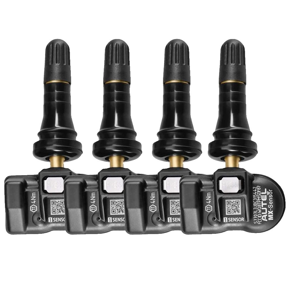 Tpms Sensor 2in1 Frequency Cloneable & Programmable 4pcs Rubber Valve ...