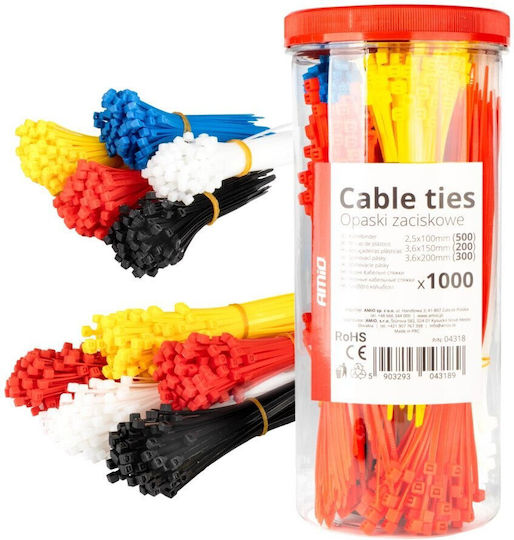 Δεματικα Δετικα Καλωδιων Tie Wrap Ταιραπ 2.5x100mm 3.6x150mm 3.6x200mm ...
