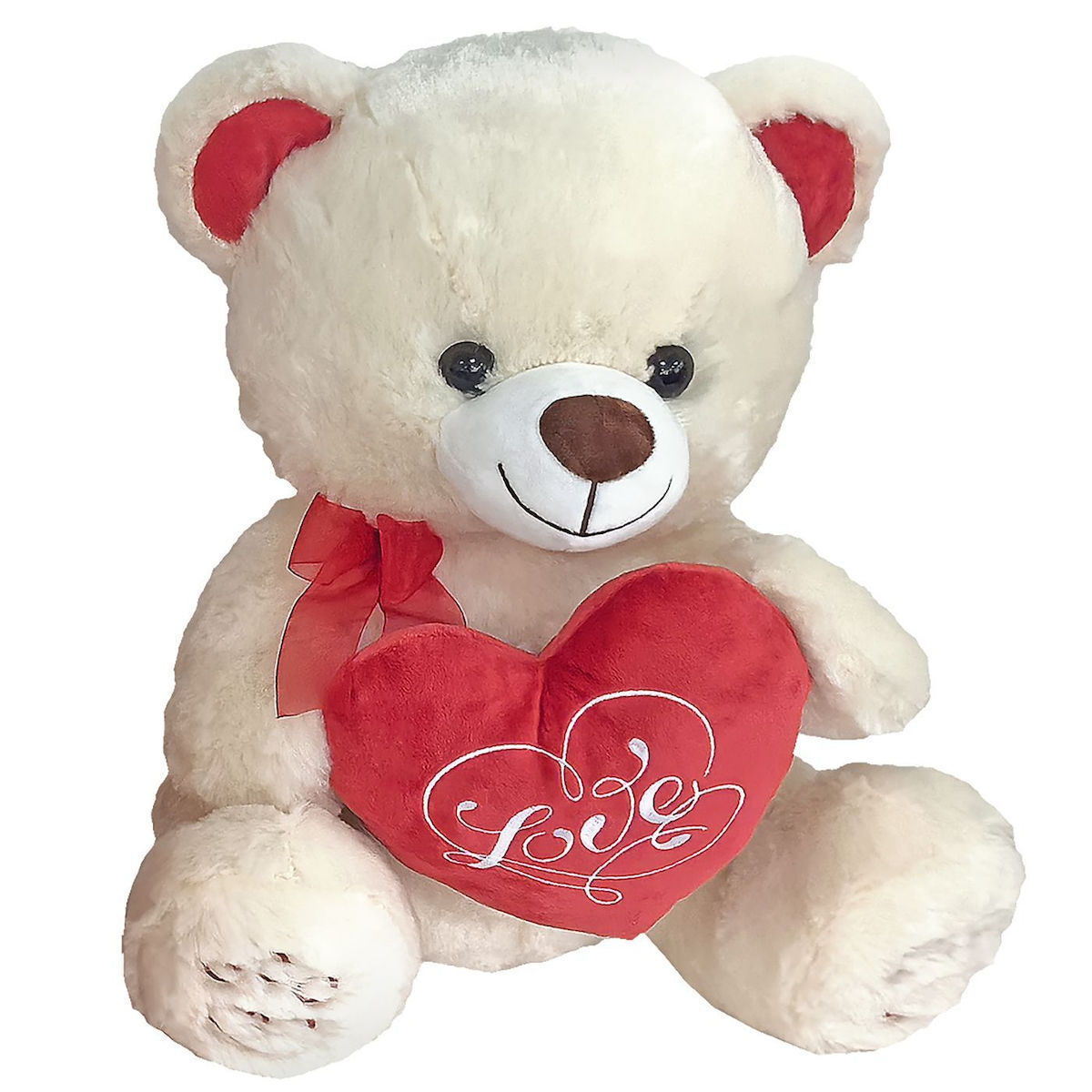 ToyMarkt Λούτρινο Αρκουδάκι με Καρδιά Αγίου Βαλεντίνου Εκρού για 3 ...
