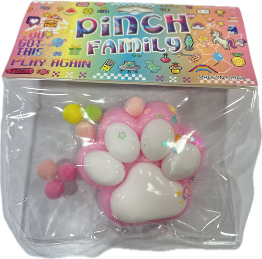 Antistress Pinch Family Squishy Πατούσα Δίχρωμη Pon Pon & Strass 6cm ...