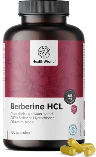 Healthy World Berberine HCL 500mg 180 κάψουλες | Skroutz.gr