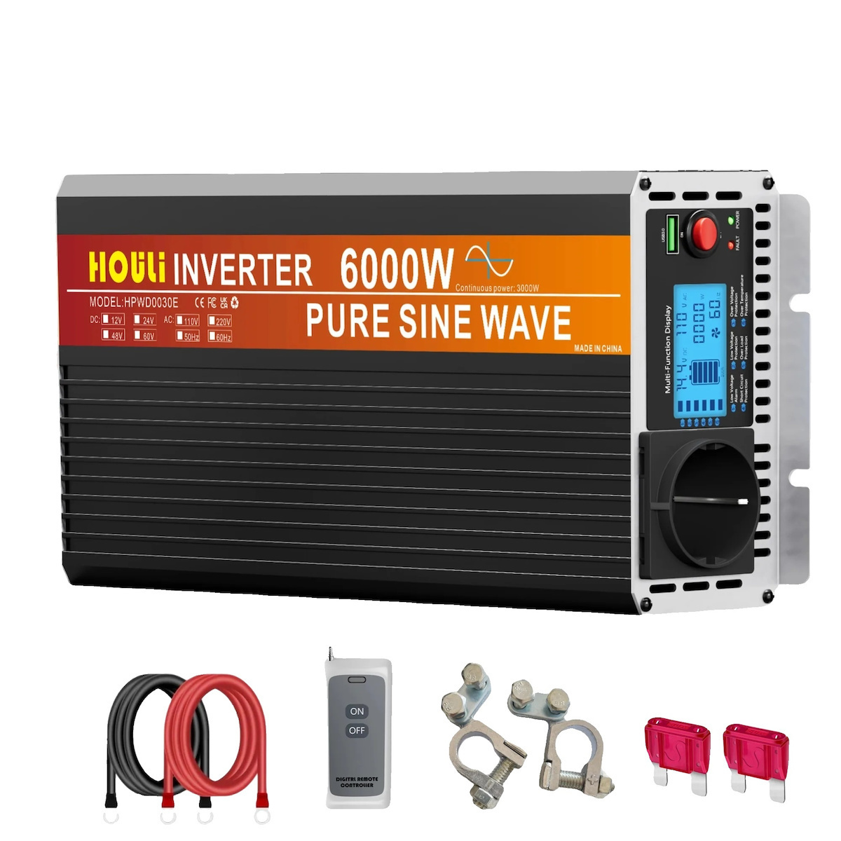 Pure Sine Wave Inverter 3000w Continuous Power 6000w Peak Capacity 6000w 24v 220-230v | Skroutz.gr