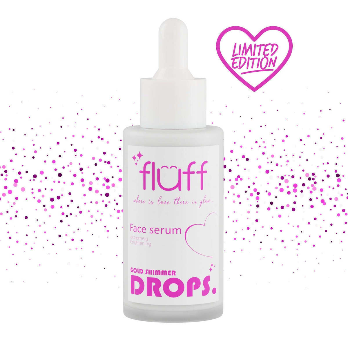 Fluff Gold Shimmer Drops Ενυδατικό Serum Προσώπου με Νιασιναμίδη για ...