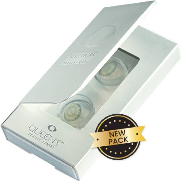 Queen's Solitaire 2 Τριμηνιαίοι Έγχρωμοι Φακοί Επαφής Υδρογέλης Pearl ...