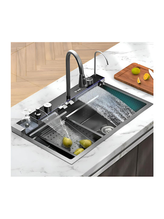 Plantex Smart Dual Waterfall Kitchen Sink 304 Grade Stainless Steel ...
