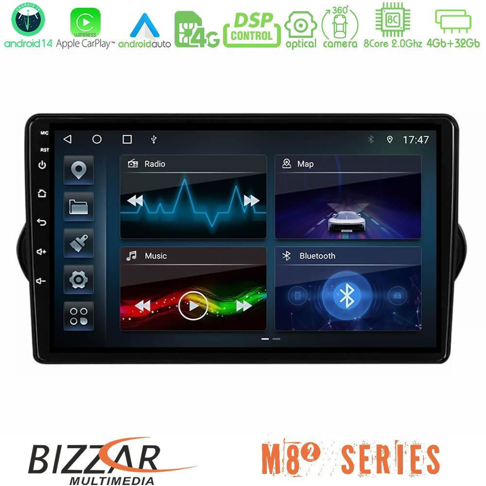 Bizzar Ηχοσύστημα Αυτοκινήτου για Fiat Tipo 2015-2022 (Bluetooth/USB/WiFi/GPS/Apple-Carplay ...