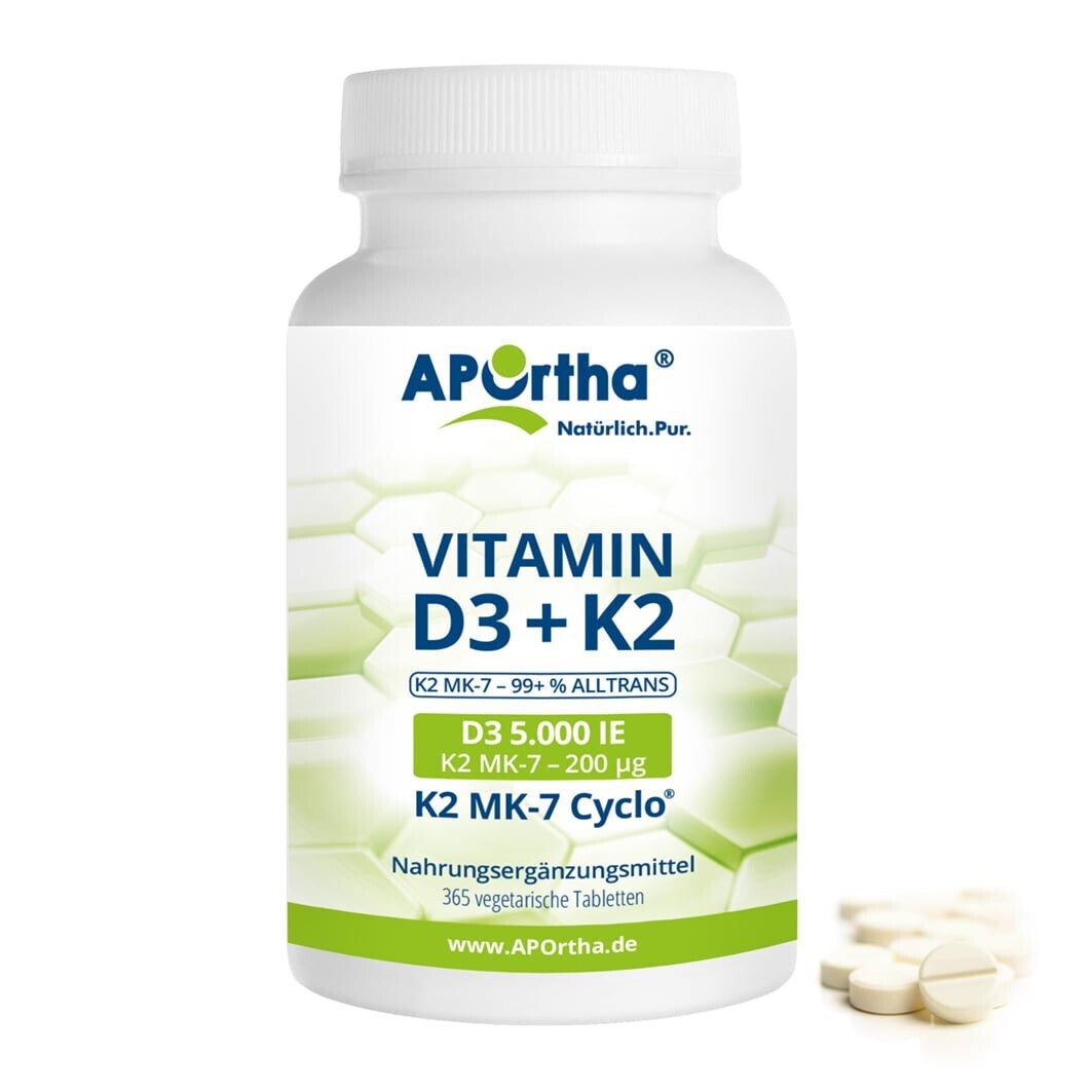 Aportha Vitamin D3 + K2 Mk-7 Cyclo Βιταμίνη για Ενίσχυση του Ανοσοποιητικού & την Υγεία των ...