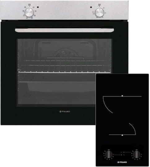 Pyramis PO78010008SIX + PHC31213FMB Φούρνος άνω Πάγκου 78lt με ...