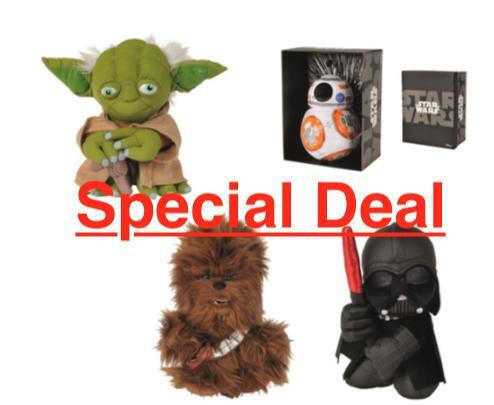 Star Wars Black Line Plush Yoda + Chewee + Vader + Bb8 25cm | Skroutz.gr