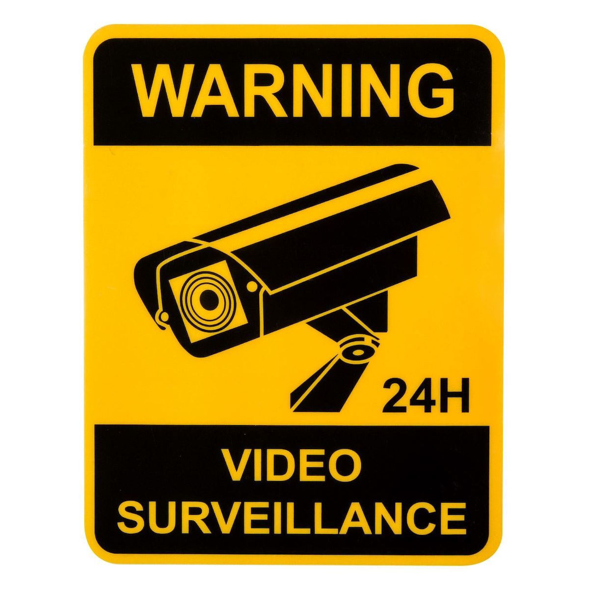 Video Surveillance Sticker Pvc 14x18cm Yellow Black | Skroutz.gr