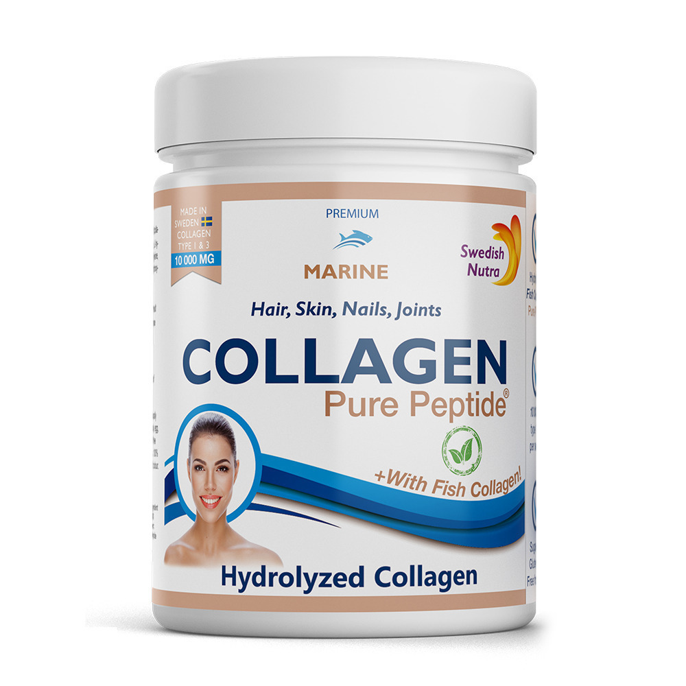Swedish Nutra Collagen Pure Peptide with Fish Collagen 10000mg 300gr ...