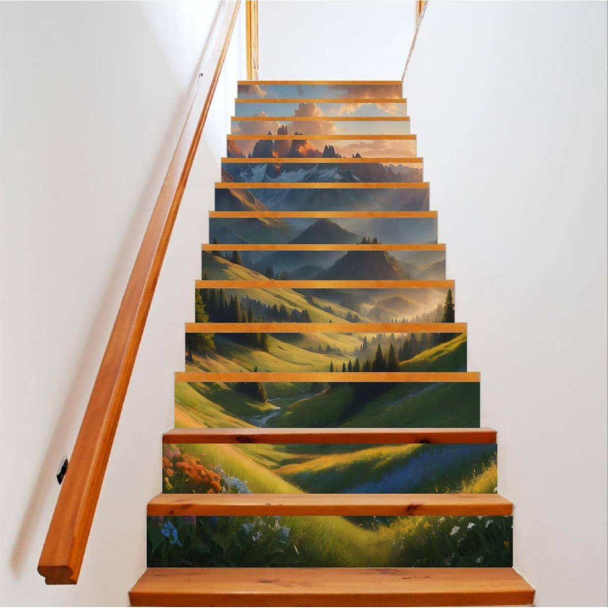 Decorative Sticker Indoor Stairs High-resolution Self-adhesive Print ...