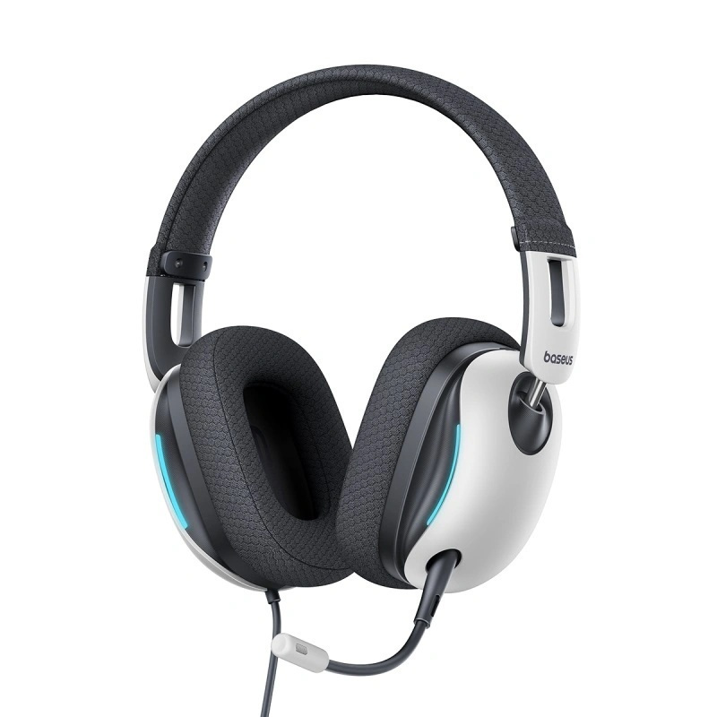 Baseus GoPlay 1+ Max Over Ear Gaming Headset με σύνδεση USB Λευκό ...