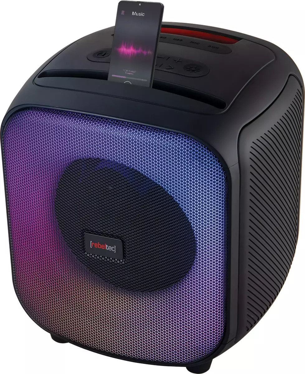 Rebeltec Speaker PowerCube 500 Ηχείο Bluetooth 60W με Ραδιόφωνο Μαύρο ...