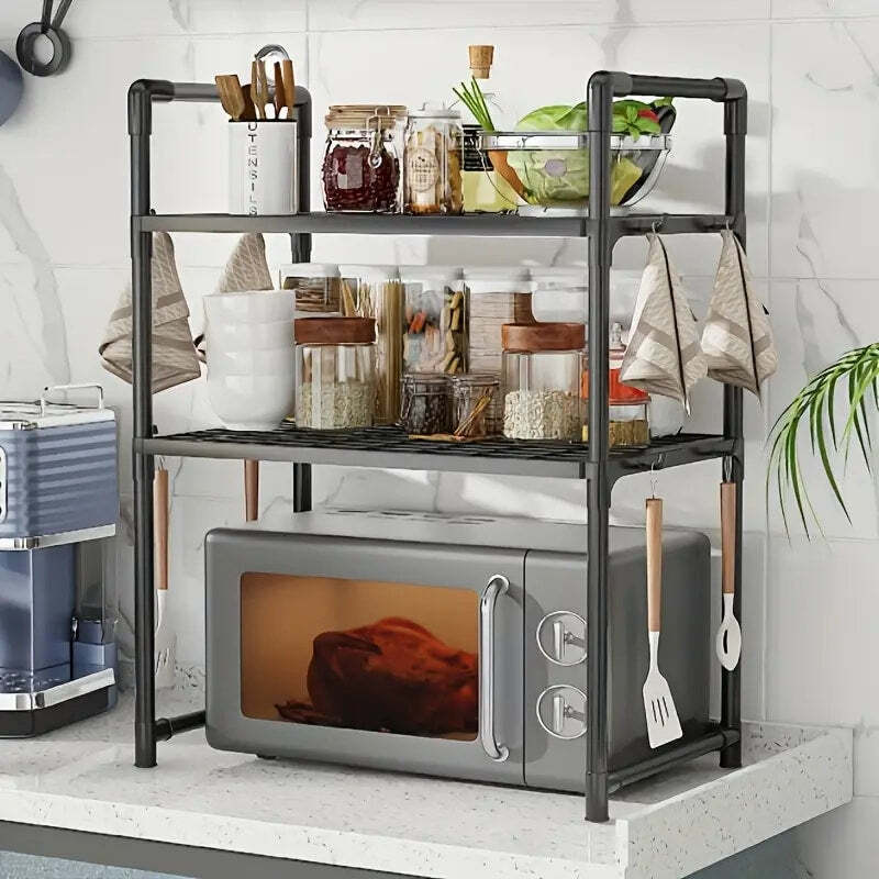 Wallex Ραφιέρα Κουζίνας Μεταλλική Μαύρη 3 Θέσεων 50.5x27x73cm WL140876 | Skroutz.gr