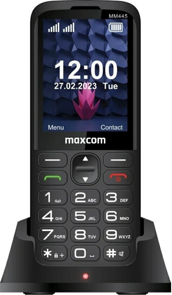 MaxCom Comfort MM445 4G Dual SIM Κινητό με Μεγάλα Κουμπιά (Αγγλικό Μενού) Μαύρο | Skroutz.gr