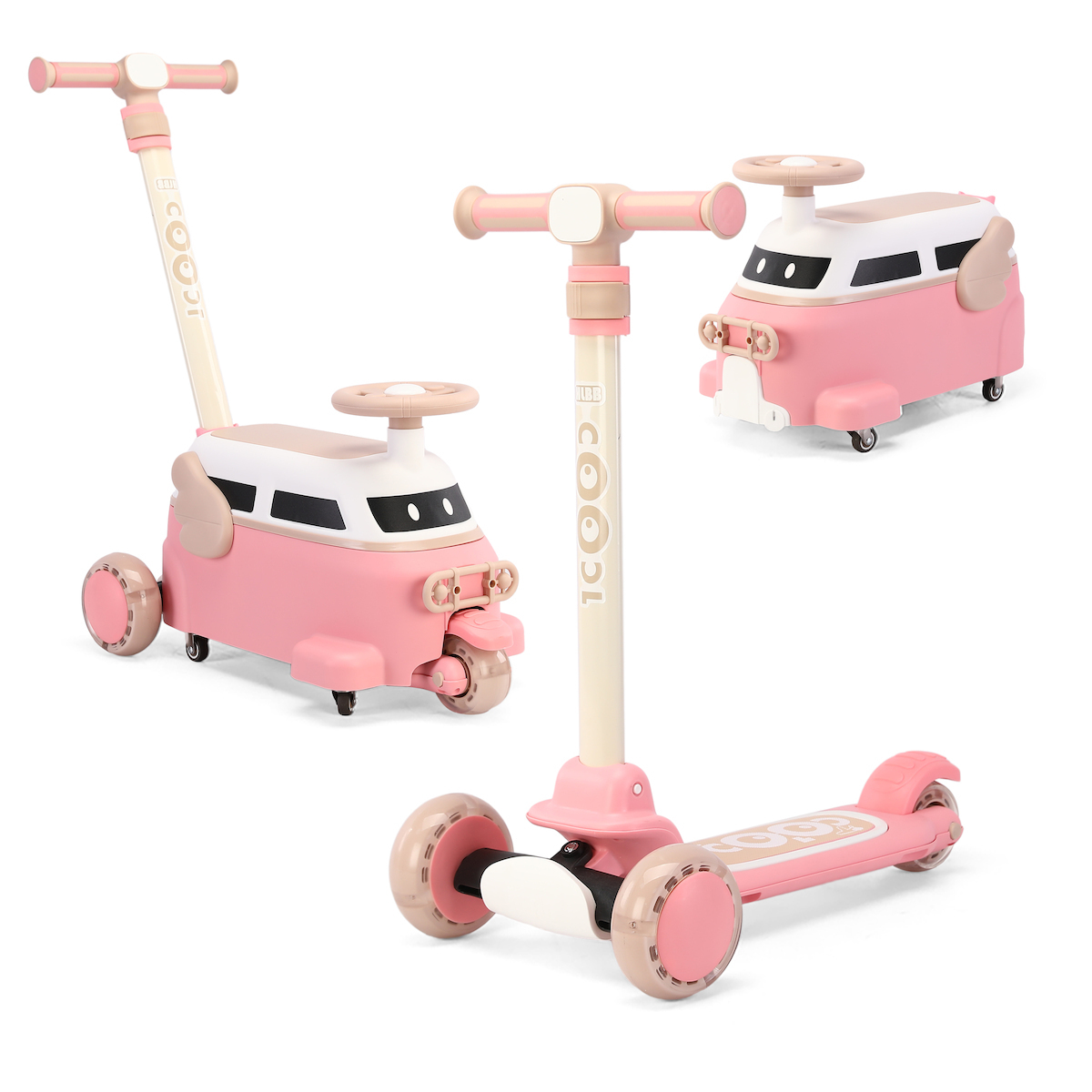 Homeone Παιδικό Πατίνι Τρίτροχο με Κάθισμα για 3+ Ετών Ροζ | Skroutz Cyprus