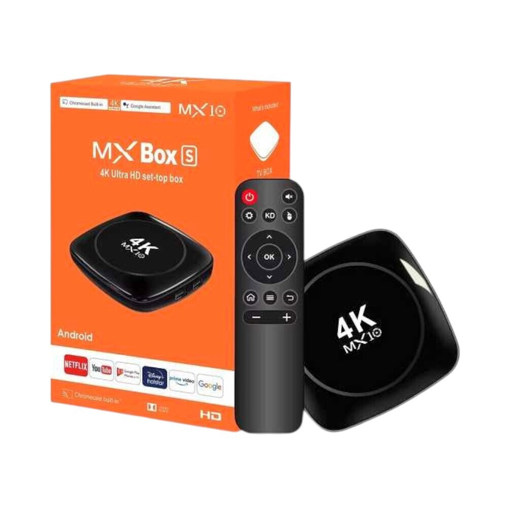 TV Box MX10 4K 812273 4K UHD με WiFi USB 2.0 / USB 3.0 4GB RAM και 32GB ...