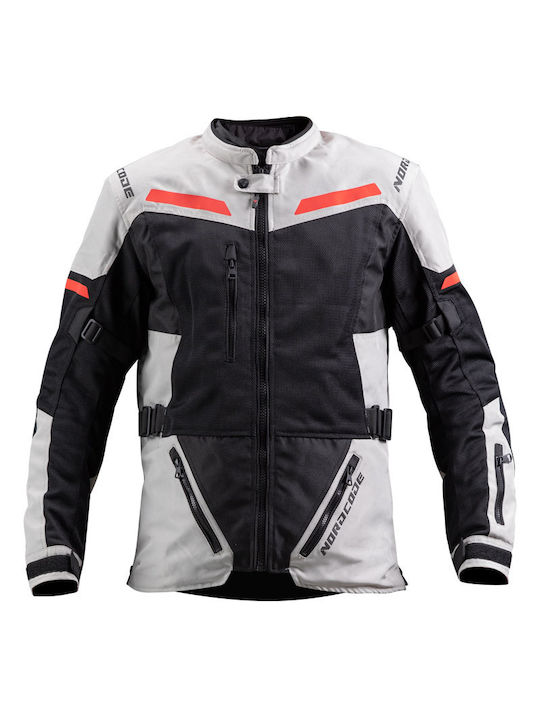 Nordcode Dune WP Oversize Καλοκαιρινό Ανδρικό Μπουφάν Μηχανής Grey/Red NOR000JAC326O | Skroutz.gr