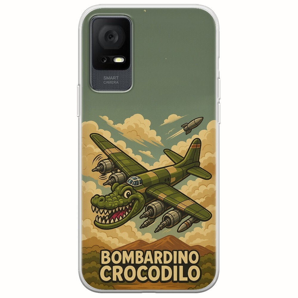 Brainrot Bombardino Crocodilo Tcl 406 Flexible Tpu Διάφανη Σιλικόνη ...