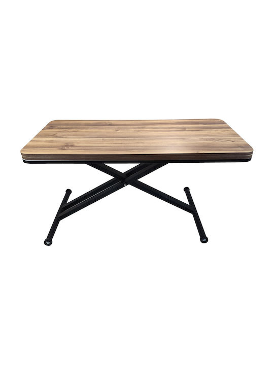 Smart Walnut MDF Wood Multifunctional Coffee Table with Lift and ...