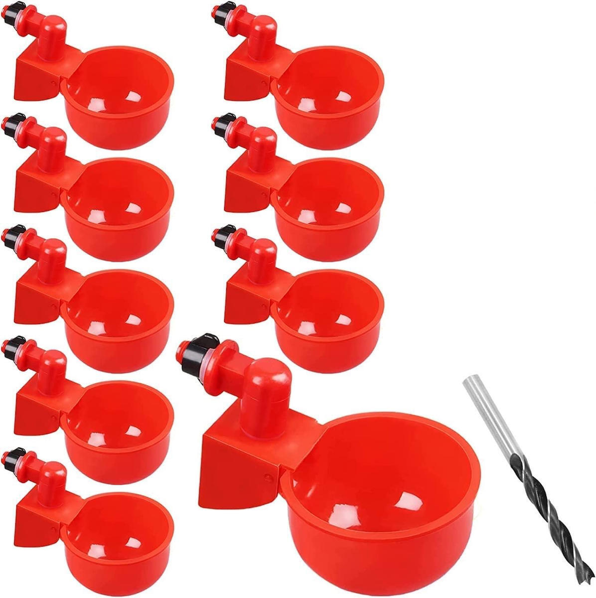 Set 9 Automatic Drinkers Small Backyard Birds Ducks Geese Guinea Fowl ...