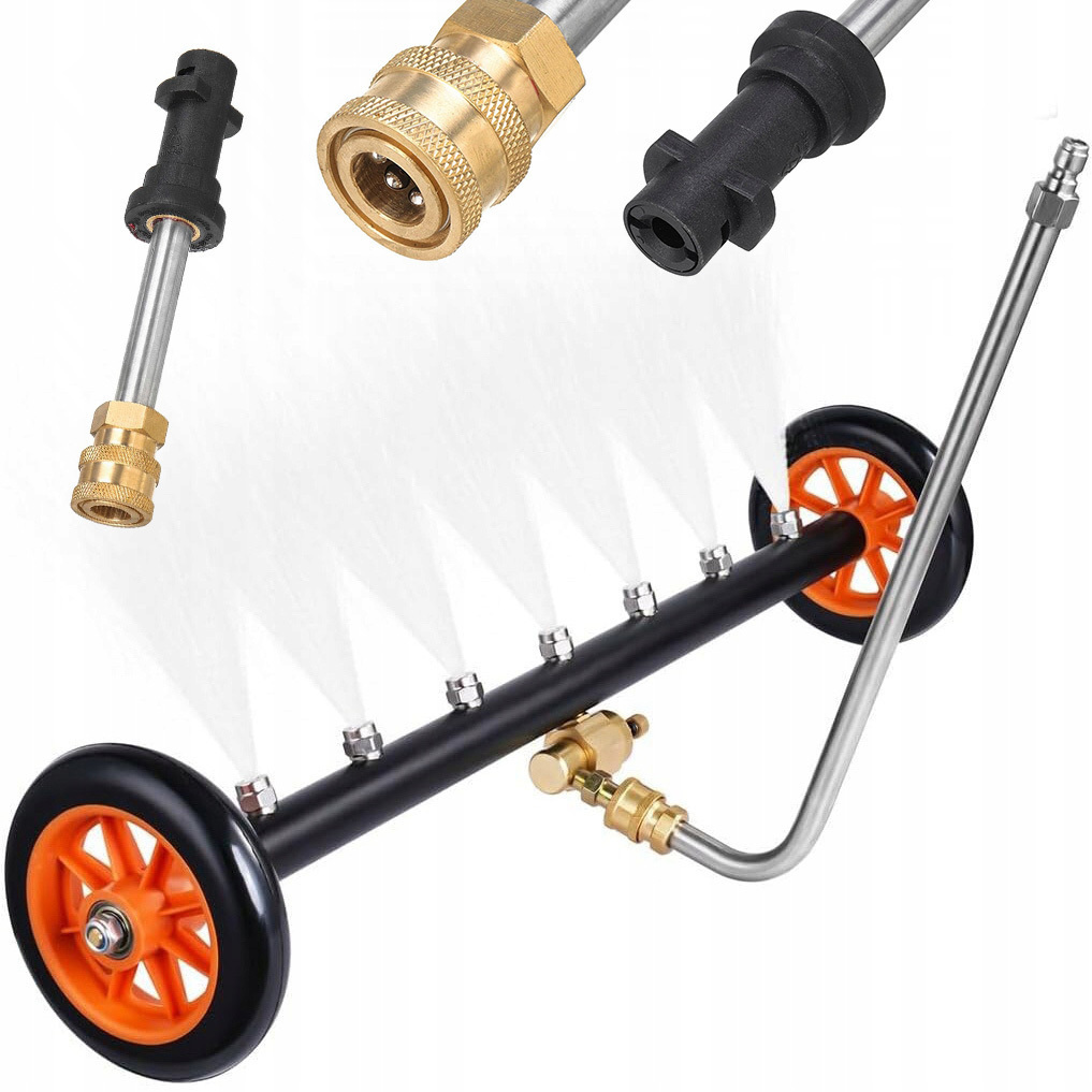 Rosfix Underbody Cleaning Lance On Wheels 1/4" Quick Connector 7 Nozzle ...