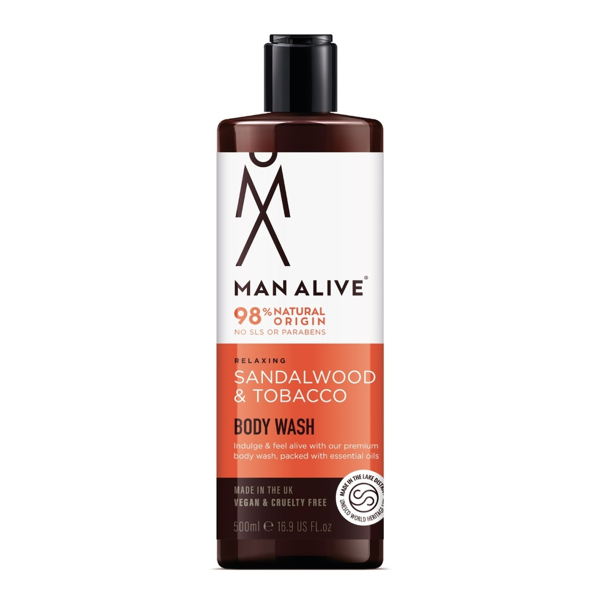 Man Alive Gel de Duș cu Lemn de Santal și Tutun 500ml | Skroutz Romania