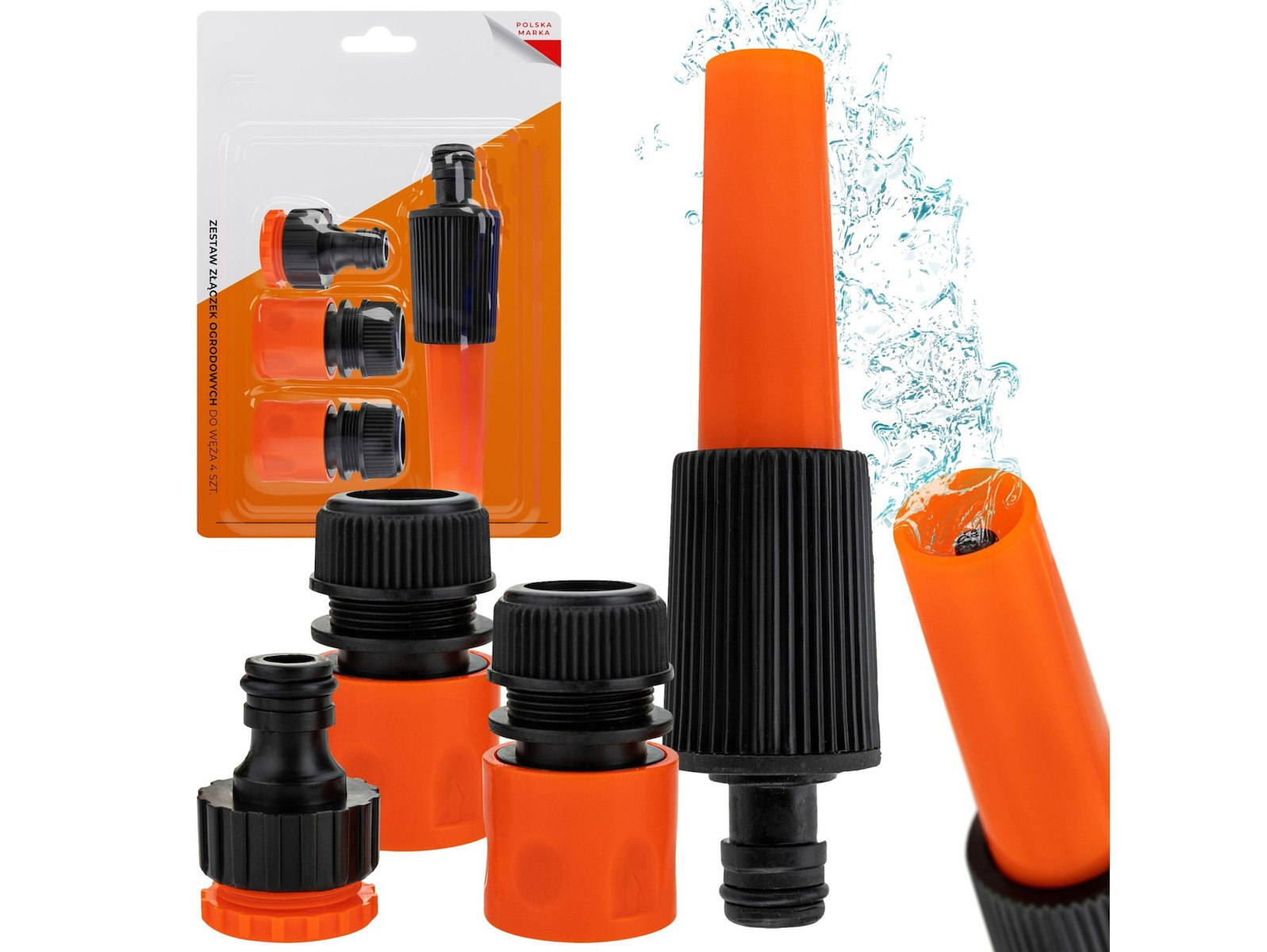 4x Quick Connector Coupling Sprinkler Hose Connector Set 1/2 3/4 Garden ...