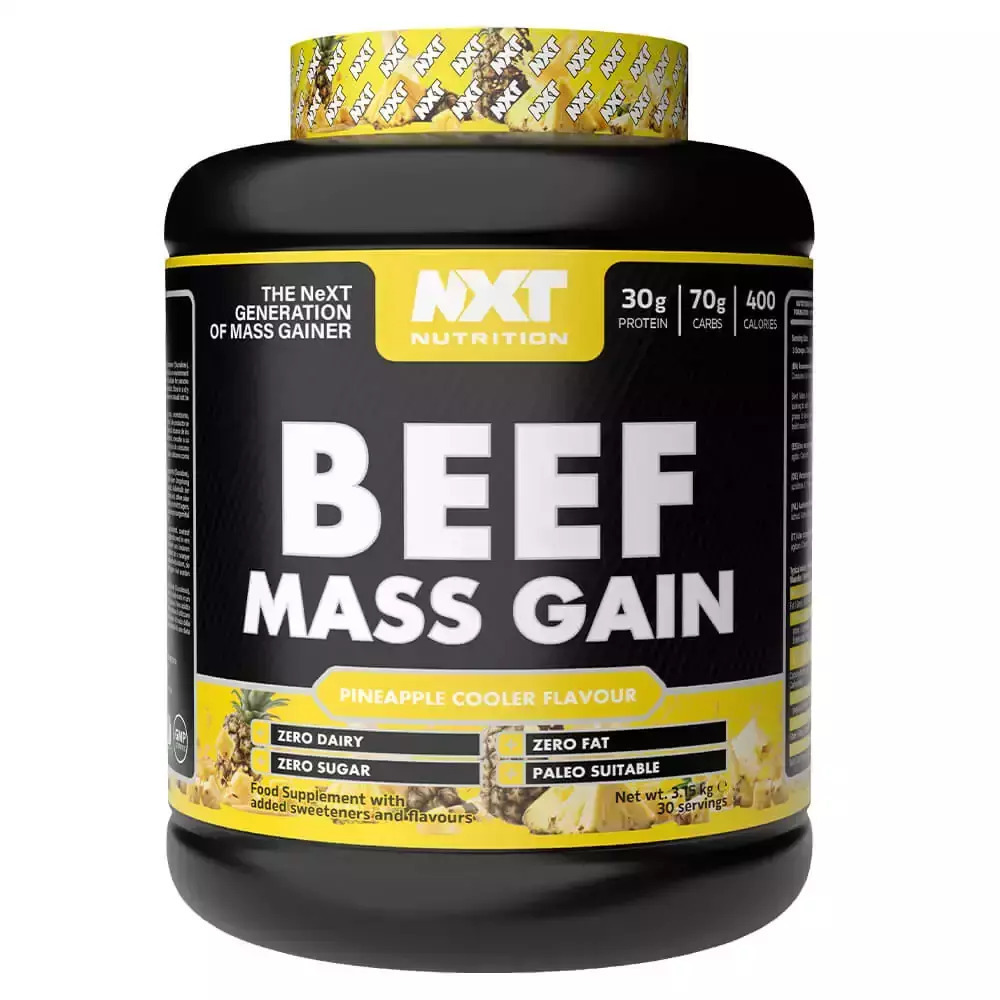 Nxt Nutrition Beef Mass Gain με Γεύση Pineapple Cooler 3.15kg | Skroutz ...
