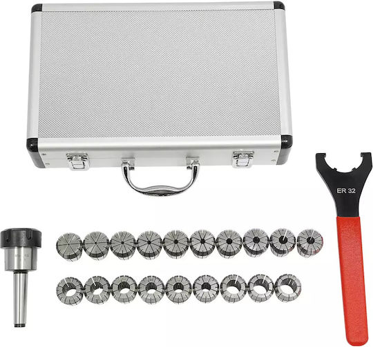 Er32 Collet Chuck Set 19 Pieces 2-20mm Gripping Range High Precision ...