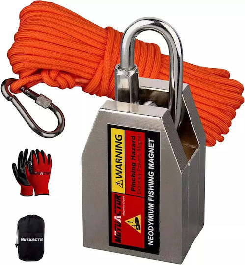 Neodymium Fishing Magnet 1200lb Pull Force Durable Rope 400lbsx3 ...