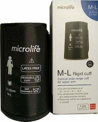 Microlife Περιχειρίδα Μπράτσου Σκληρή Wide Range Conical 22-42cm Μαύρη ...