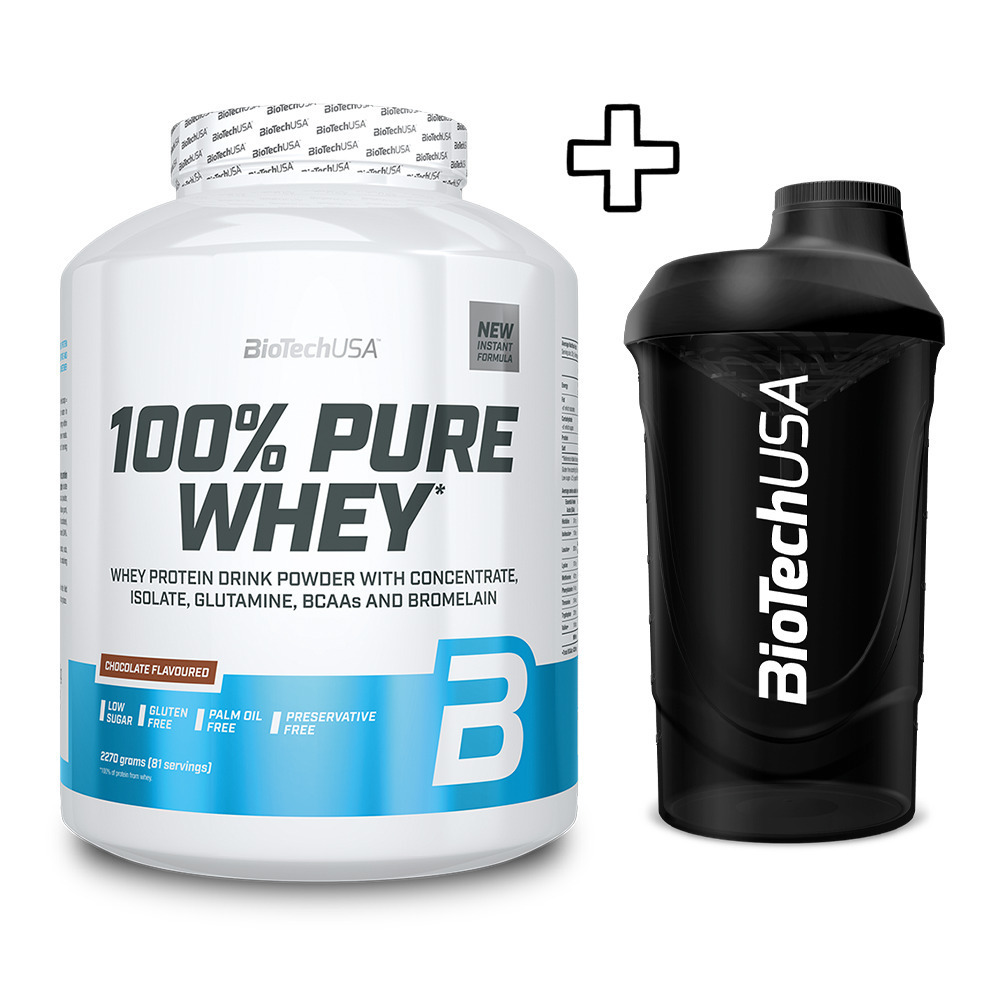 Biotech Usa 100% Pure Whey 2270g Cookies N' Cream & Biotech Usa Wave ...