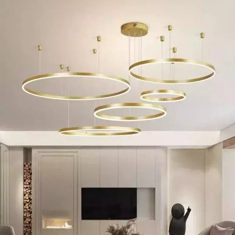 Pendant Lamp Modern Design Dimmable Feature Gold Body 30 40 60cm ...