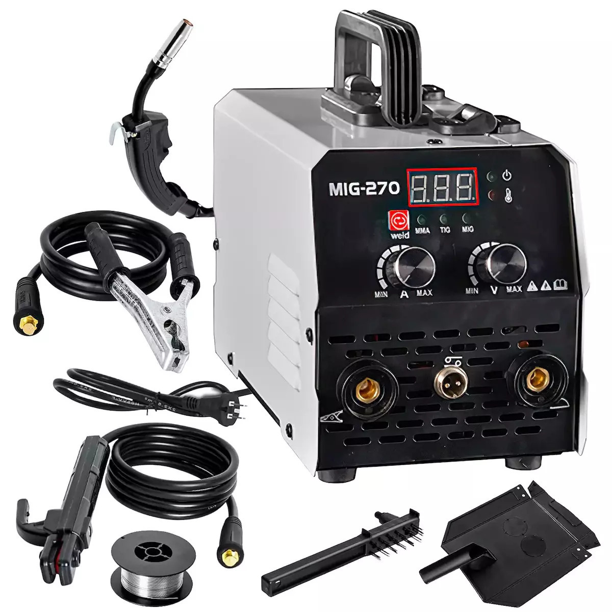 Welding Machine Led Digital Display Adjustable Power Settings Mig-270 ...
