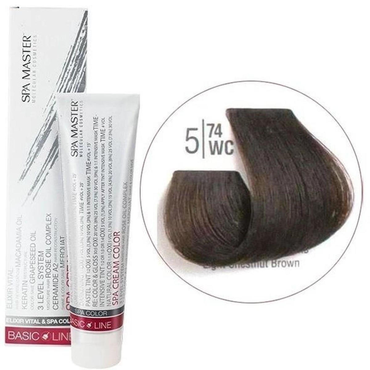 Spa Master Spa Cream Color Βαφή Μαλλιών 5.74 Light Chestnut Brown 100ml | Skroutz.gr