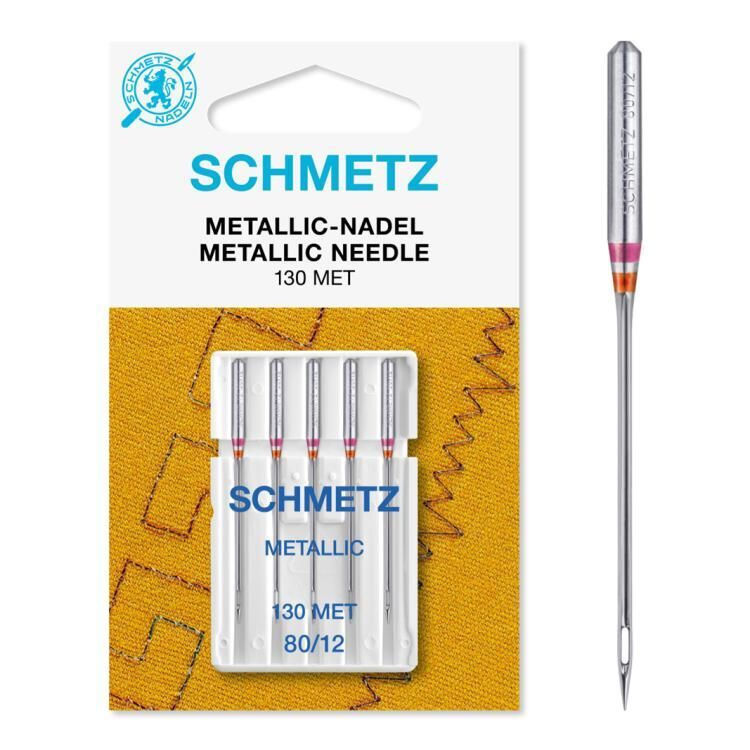 Set 5 Schmetz Needles Metallic Thread Needle Size 80 Sewing Machine ...