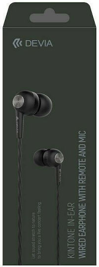 Devia Kintone In-ear Handsfree Ακουστικά με Βύσμα 3.5mm Μαύρο | Skroutz.gr