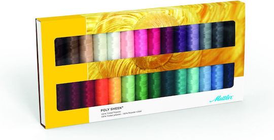 Poly Sheen Embroidery Thread Kit 28 Pieces Mettler | Skroutz.gr