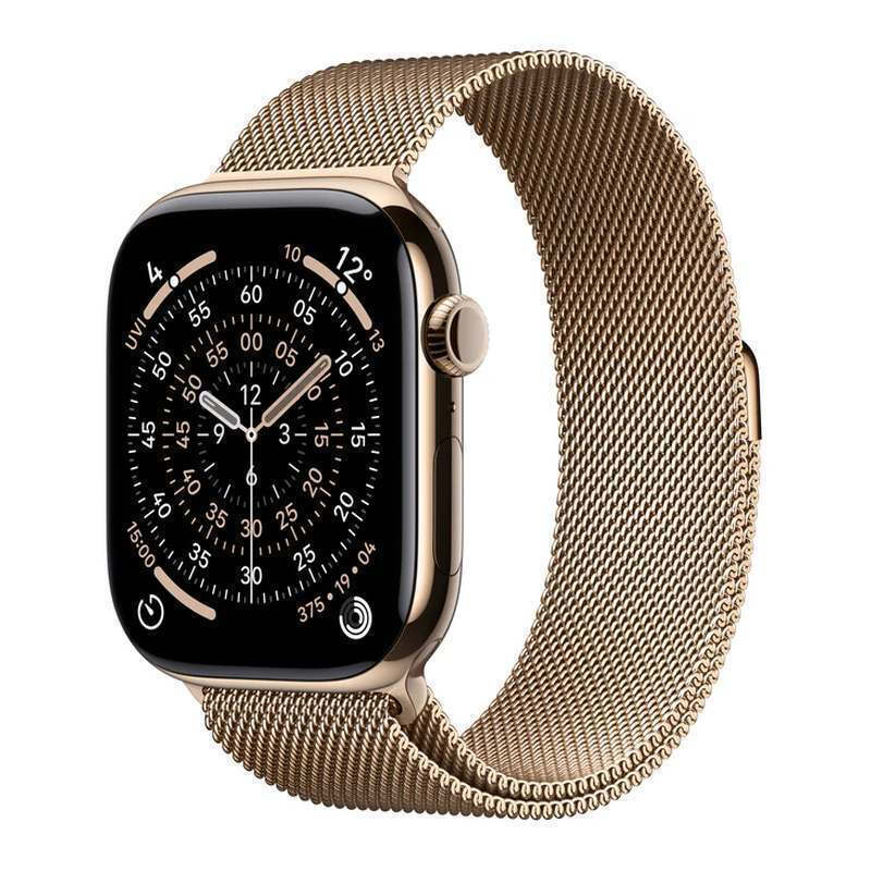 Apple Watch Series 11 Cellular Titanium 46mm Αδιάβροχο με eSIM και Παλμογράφο (Gold Titanium ...