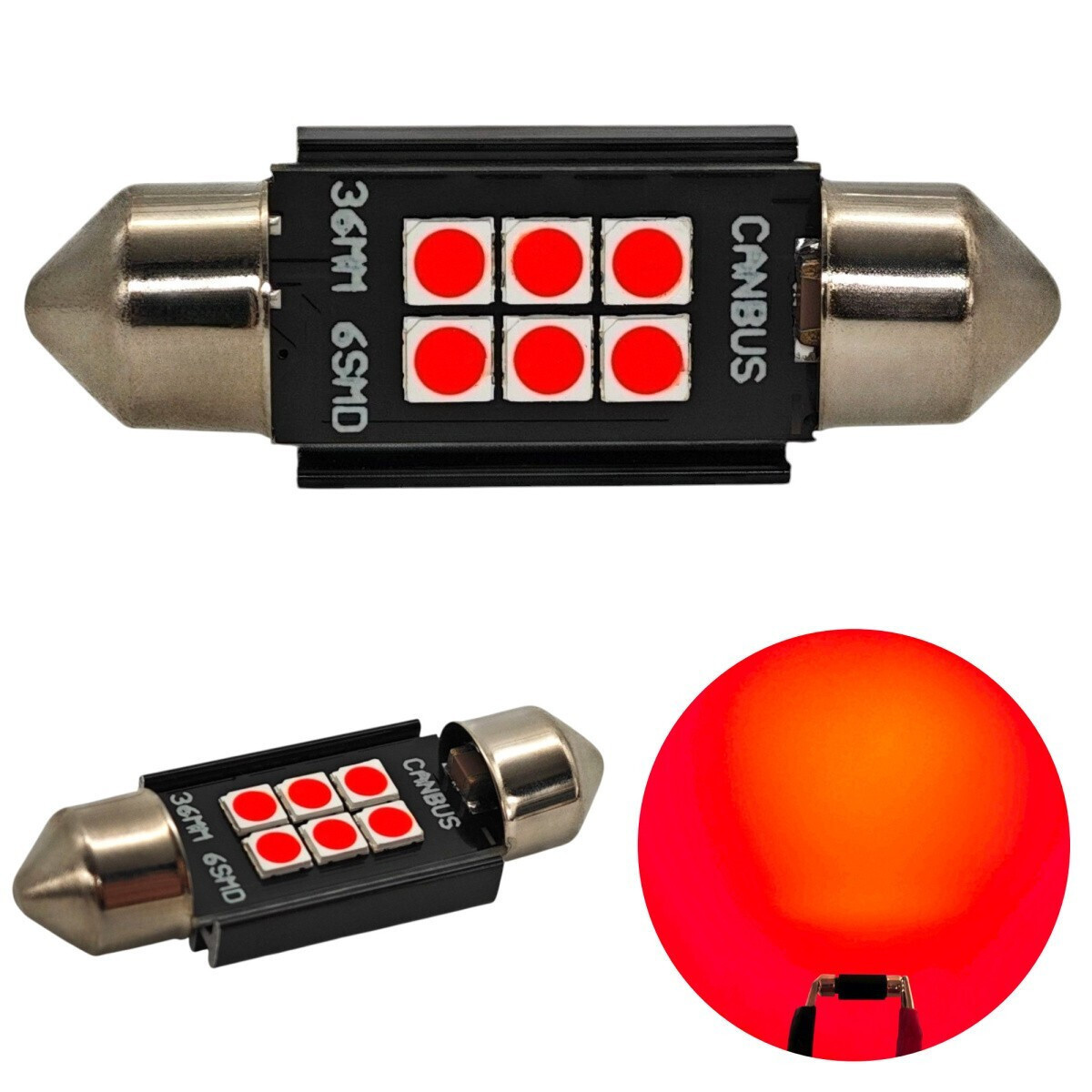 C5w Led Bulb Sv8.5 12-24v Canbus 36mm Pink | Skroutz.gr