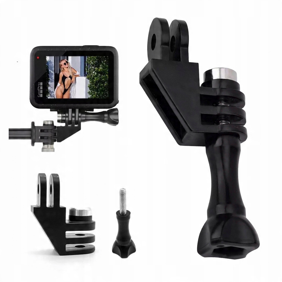 90° Angle Adapter Screw Mount Gopro Dji Insta 360 Action Cameras ...