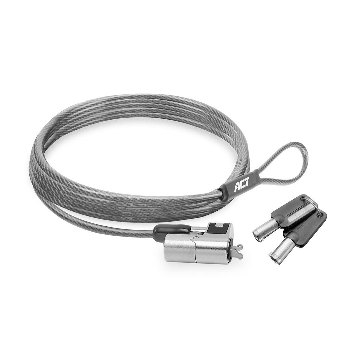 Act Laptop Lock Security Cable 2m Keyed Cable Wedge Slot Notebook Lock ...
