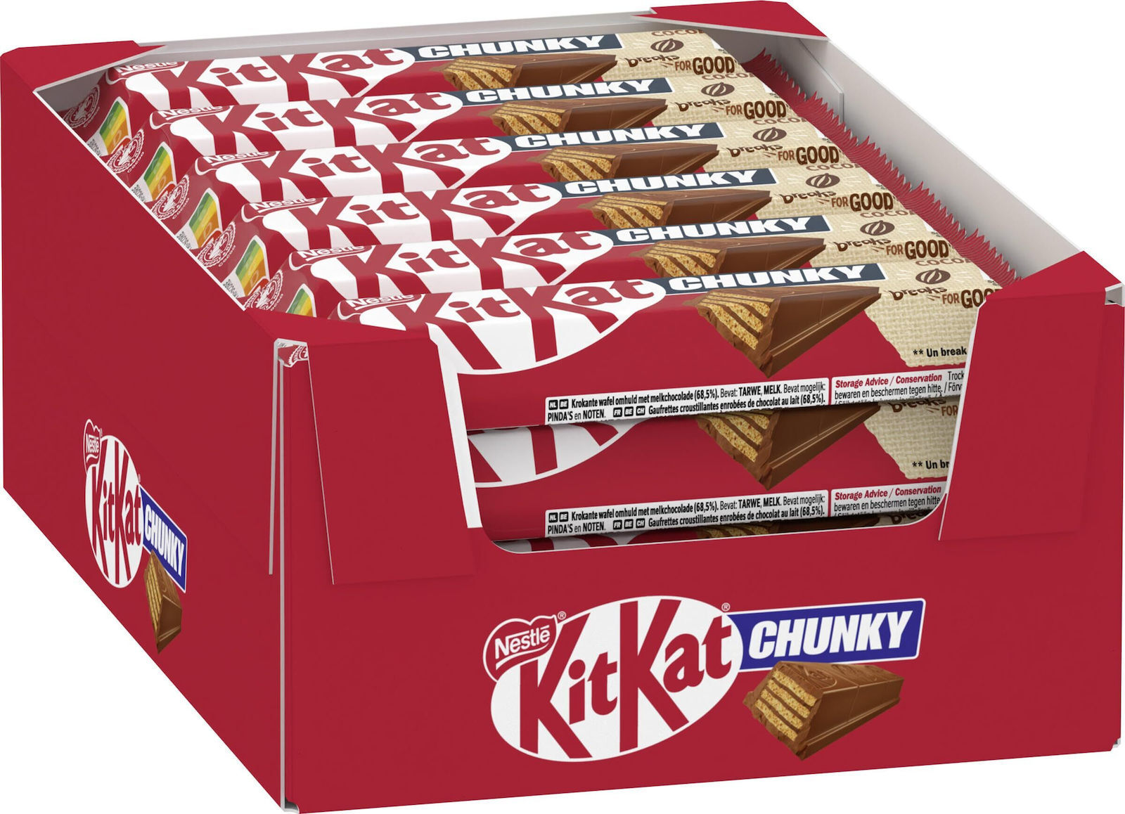 Kitkat Nestlé Kitkat Chunky Classic Chocolate Bar Crunchy Bar Milk Chocolate & Crispy Waffle 24 ...