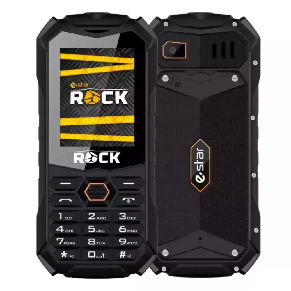 eStar Rock Dual SIM Ανθεκτικό Κινητό με Κουμπιά Μαύρο | Skroutz.gr