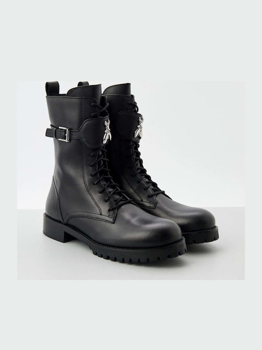 Patrizia Pepe Δερμάτινα Γυναικεία Μποτάκια Αστραγάλου Μαύρα 8Y0080-L078-K103 | Skroutz.gr